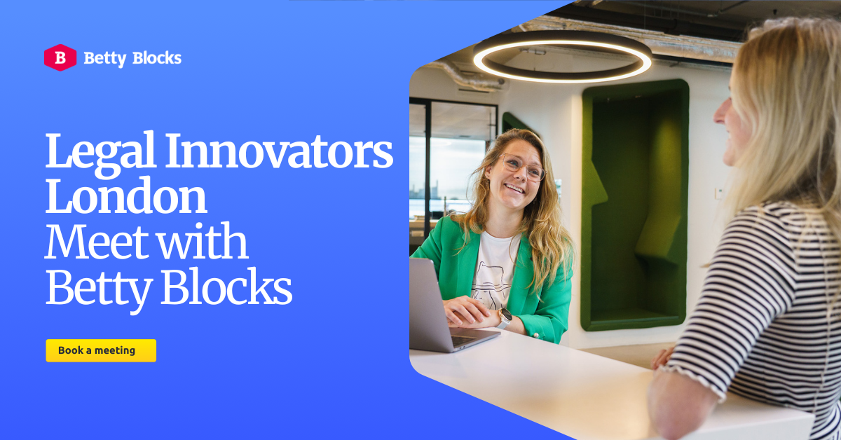 Meet us at Legal Innovators London | Betty Blocks